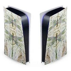 Head Case Designs Officially Licensed Stephanie Law Damselfly 2 Art Mix Matte Vinyl Faceplate Sticker Gaming Skin Case Cover Compatible with Sony Playstation 5 PS5 Digital Edition Console