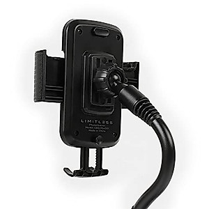 Limitless PhoneStation Car Cup Holder Phone Mount with Adjustable Base, Flexible Neck & Air Vent Clip for iPhone/Samsung/Note/Galaxy & More