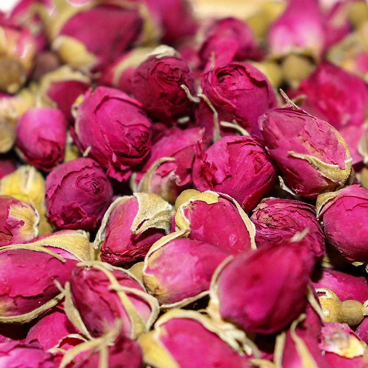 CoolCrafts Dried Rose Buds Bulk Natural Dried Rose Dry Rose Buds for Tea, Crafts, Cake Decoration - 7oz (200g)