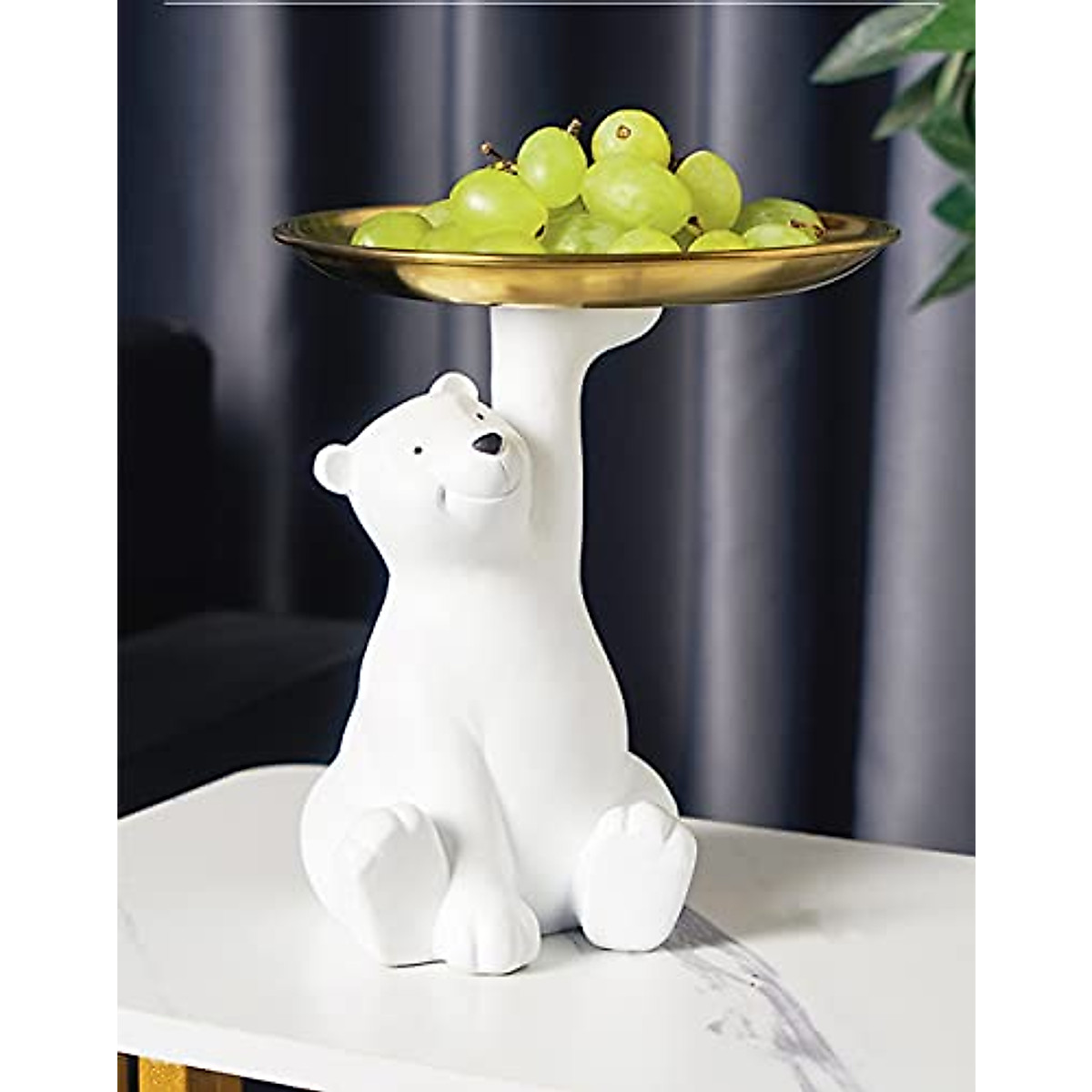 Key Tray for Entryway Table，Jewelry Tray，Cosmetic Storage Tray，Multi-Purpose Decorative Storage Tray for Bedroom and Living Room