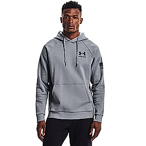 Under Armour mens New Freedom Flag Hoodie , Steel (036)/Black , Large