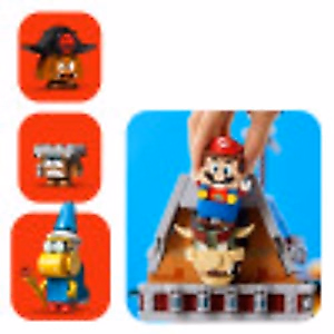 LEGO Super Mario Bowser's Airship 1,152 Piece Building Kit, Unveils Detailed Interior, Includes Kamek, Rocky Wrench, Goomba, POW Block, Cannon Start Pipe, For Ages 8+