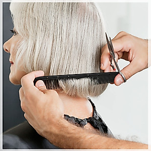 3 Pieces Carbon Fine Cutting Comb Carbon Fiber Salon Hairdressing Comb Hairdressing Comb Heat Resistant Barber Comb (Black)