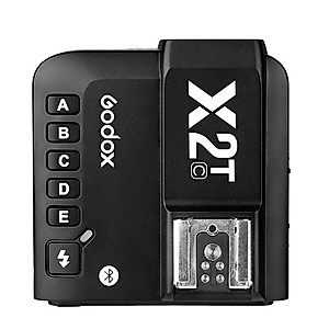 Godox X2T-C TTL Wireless Flash Trigger with Bluetooth Connection for Canon, 2.4G HSS 1/8000s,TCM Function,5 Separate Group Buttons & Quick Lock Hot-Shoe &LCD Display
