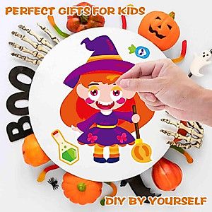 24 PCS Halloween Make-a-face Stickers Halloween Characters Stickers for Kids Make Your Own Halloween Stickers Halloween Crafts Halloween Party Favors Stickers Trick or Treat Party Game Activities