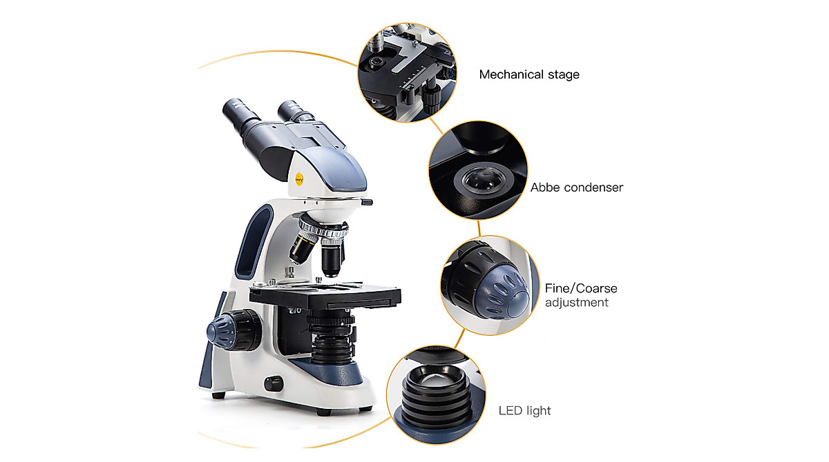 SWIFT SW380B 40X-2500X Magnification, Research-Grade Binocular Compound ...