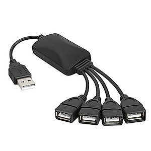High Speed 4 Port USB 2.0 Hub for Sony Playstation 3 PS3 Slim Xbox 360 Nintendo Wii
