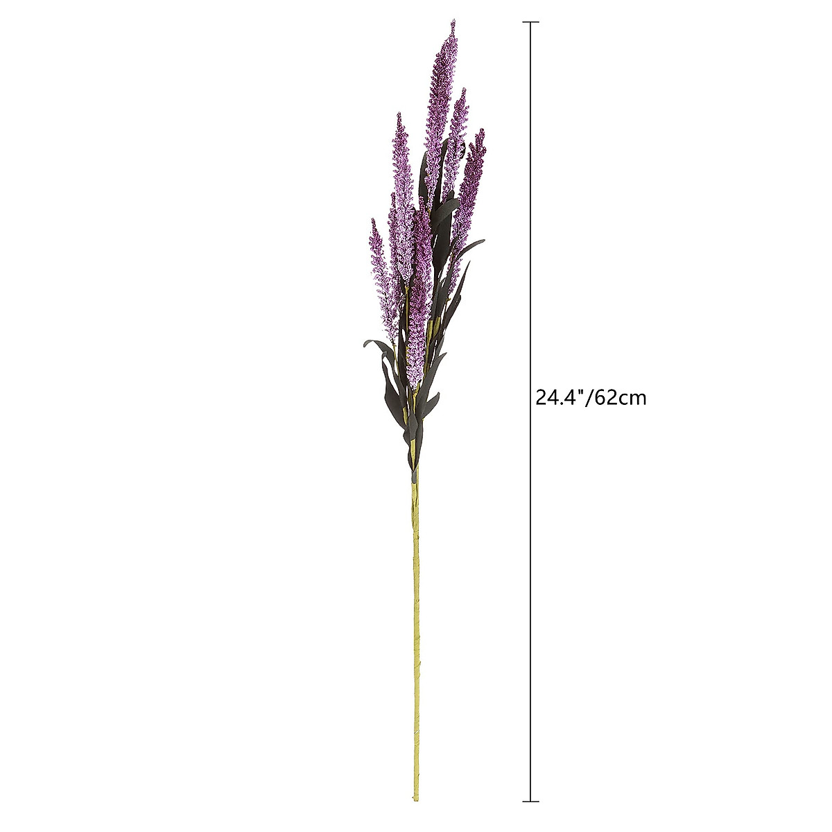Folora 4 PCs Lifelike Artificial Lavender Flowers, DIY Decoration Bouquet for Wedding Home Garden Decoration, 24 Inches