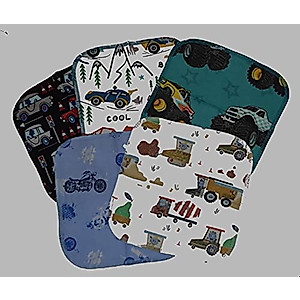 1 Ply Printed Flannel Little Wipes 8x8 Inches Set of 5 Zoom Zoom