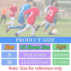 hakugoo Kids Soccer Socks Toddler Striped Knee High Socks 6 Pairs School Uniform Socks Cotton Sports Socks for Boys Girls (Assorted, 5-7 Years)