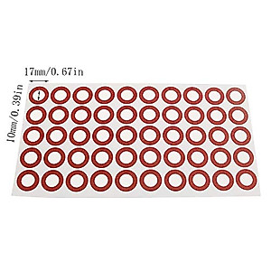 E-outstanding 18650 Battery Insulator Gasket 100PCS 18650 Lithium Battery Insulator Rings Hollow Paper Pad Electrical Insulation Ring Adhesive Cardboard Sticker Red and Green