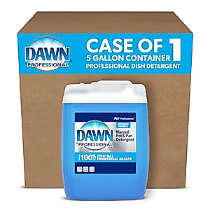 P&G PROFESSIONAL Dawn Dishwashing Liquid Soap Detergent, Bulk Degreaser Removes Greasy Foods from Pots, Pans and Dishes in Commercial Restaurant Kitchens, Regular Scent, 5 gallon (Packaging May Vary)