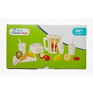 New Classic Toys Wooden Smoothie Set - Pretend Play Toy for Kids Cooking Simulation Educational Toys and Color Perception Toy for Preschool Age Toddlers Boys Girls