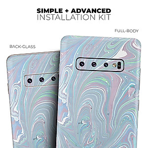 DesignSkinz Marbleized Swirling Color Passion Protective Vinyl Decal Wrap Skin Cover Compatible with The Samsung Galaxy S20 (Screen Trim & Back Glass Skin)