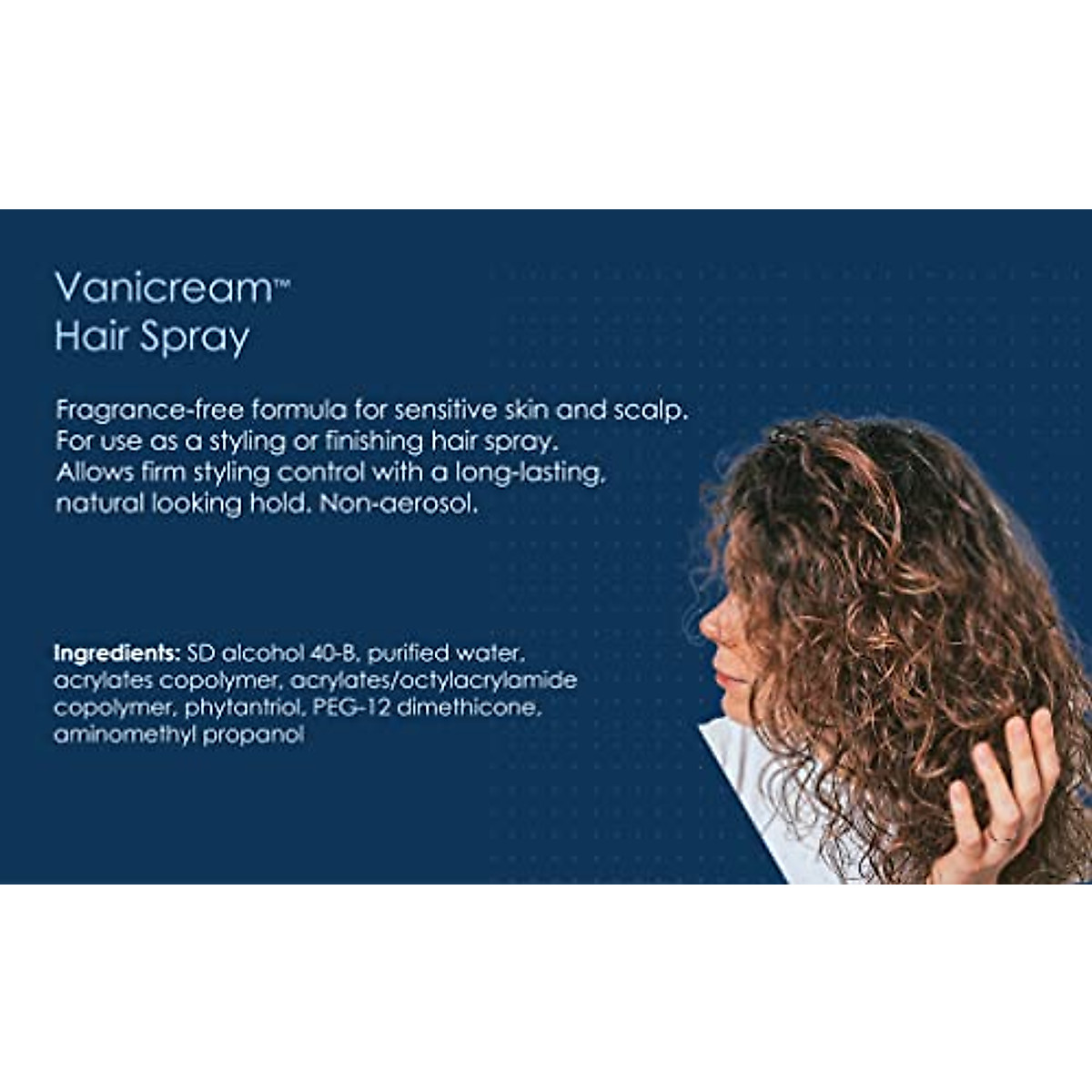 Vanicream Firm Hold Hairspray, Fragrance and Gluten Free, For Sensitive Skin, 8 Ounce, Packaging May Vary