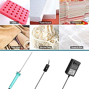 Foam Cutter, Jhua Hot Wire Knife Foam Cutter Electric Styrofoam Cutting Tool, 15W Foam Board Cutter with 4 inch Cutting Machine Pen for Styrofoam Foam Cutting, Arts, Crafts DIY