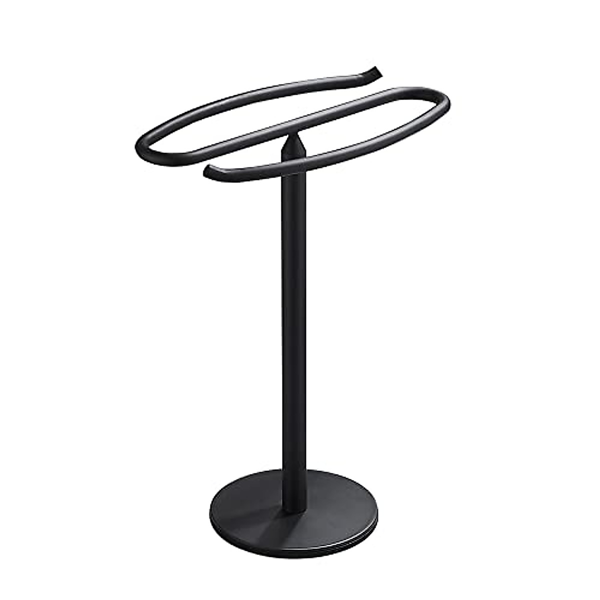 Bathroom Hand Towel Holder Stand, Heavy Duty Countertop Hand Towel Rack and Accessories Jewelry Stand, Freestanding Hand Towel Drying Rack for Bathroom Vanity Countertops,Matte Black
