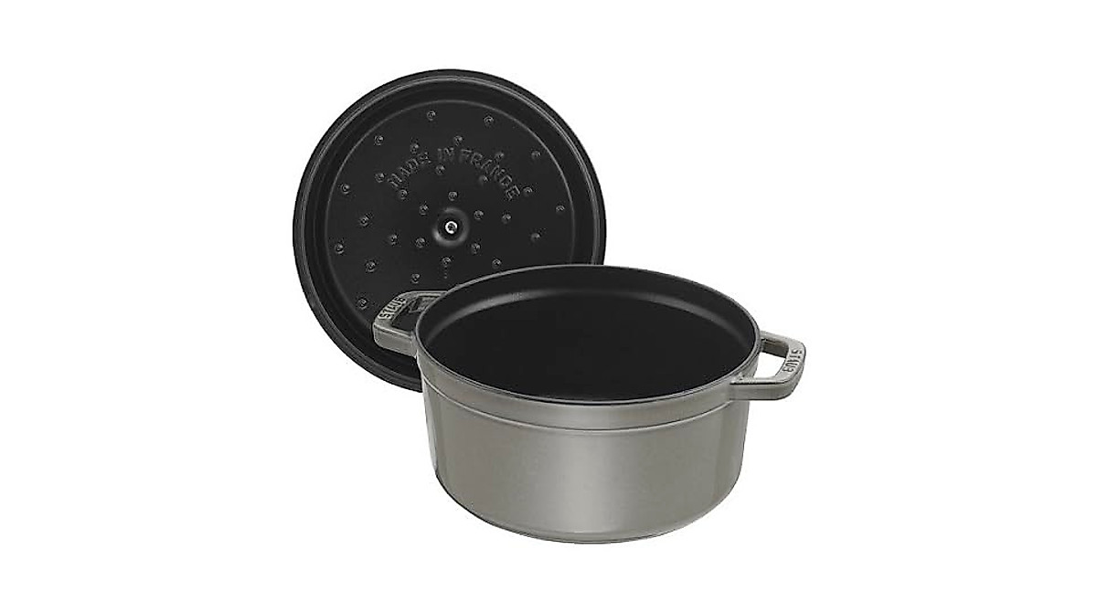 STAUB Cast Iron Roaster - 5L, Round, Graphite Grey