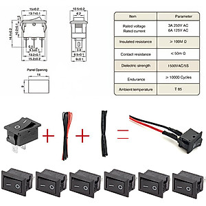 6 Set DC Motor Kit, Rectangular Electric 1.5-3V 24000RPM Mini Motor with 86 Pcs Plastic Gears, 2 x AA Battery Holder, Bracket, Rocker Switch, Shaft Propeller, Wheels for DIY Science Projects