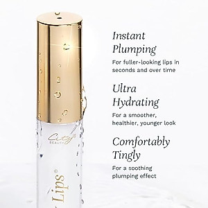 City Beauty City Lips Plumping Lip Gloss Tinsel Town - High-Shine Gloss for Fuller, Younger-Looking Lips | Hydrating & Smoothing Lip Treatment Hyaluronic Acid