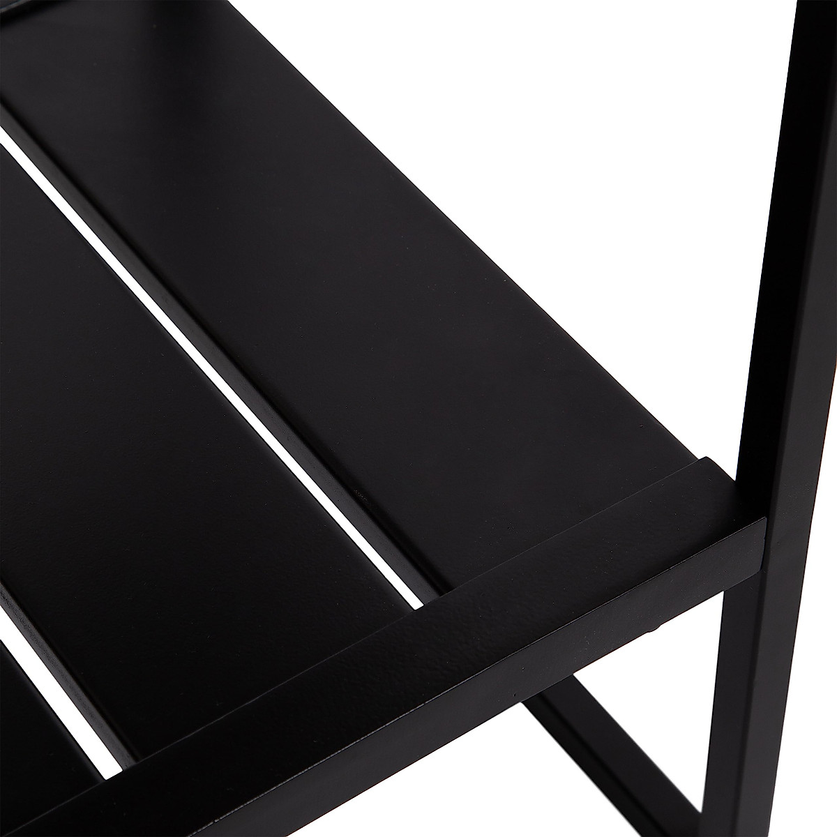 Kate and Laurel Malone Modern Wooden Side Table with Metal Shelf, 18 x 13 x 25, Natural Brown and Black, Transitional Wood Nightstand with Storage Shelf Below