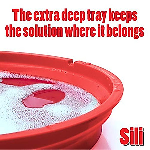 Sili Saw Blade Collapsible Cleaning Tray Made from Silicone to Hold Solution and for use with Saw Blades Up to 12 Inches in Diameter