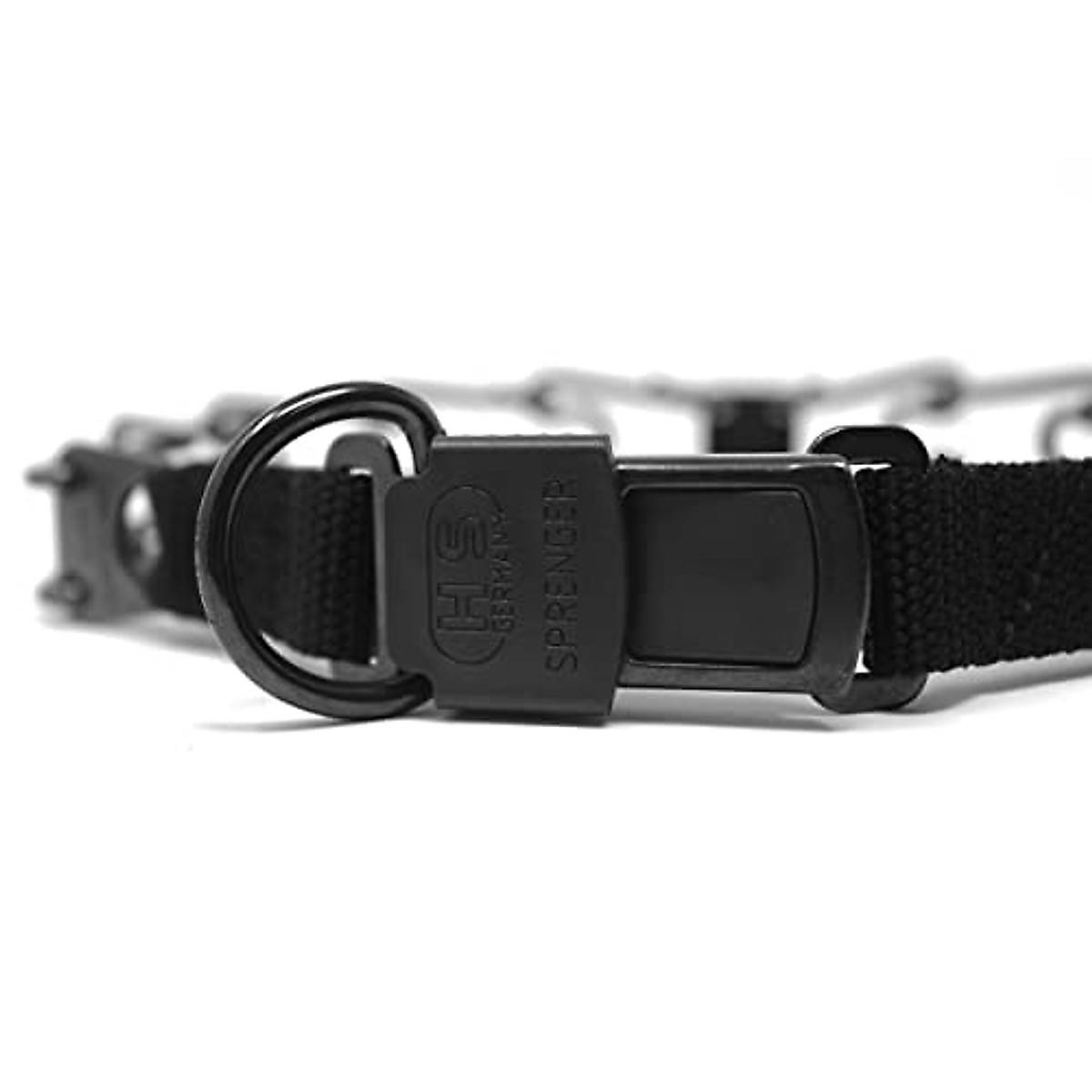 Herm Sprenger Black Stainless Steel Prong Dog Training Collar with Quick Release Buckle Ultra-Plus Pet Pinch Collar No-Pull Collar for Dogs Made in Germany 3.2mm x 20in Medium