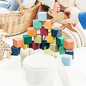 Cabilock 2pcs L Toy Portable Handle Heavy Food Grade Household Kids Tub Ice Treasure Duty Container Buckets Cream with Pail Kitchen Lid Bucket Storage All White Plastic Barrel Toys Bucke