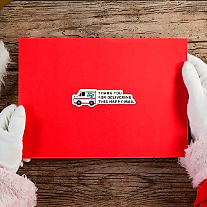 Muminglong 1.5 Inch Thank You for Delivering This Happy Mail Sticker,Mail Carrier Sticker,Happy Mail for The Postman, Mail Man,Thank You Sticker,Packaging Sticker, 500 PCS
