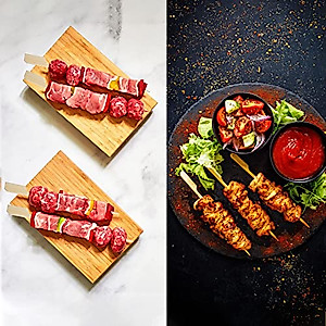 200 Pcs 3.5 inch Bamboo Wooden Paddle Picks Skewers Toothpicks for Cocktail, Appetizers, Fruit, Sandwich, Barbeque Snacks (3.5'')