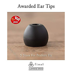 Final E3000 in-Ear Headphones, Hi-Fi Sound Quality, Hires Certified, Award Winning, Stainless Steel Housing, 3.5mm Standard Plug, Natural Sound with Extended Bass, Designed in Japan