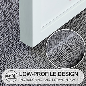 FONEYI Indoor Door Mat, Front Door Rug 24"x36" Non Slip Rubber Backing Door Mats, Low-Profile Absorbent Resist Dirt Entrance Mat Inside Floor Mats for Entryway, Machine Washable Dog door mat, Grey