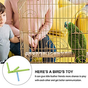 Wood Toys Perch Wood Parrot Perch Stand Paw Grinding Stick 4- Level Bird Ladder Toy Parrot Cage Accessories for Conures Cockatiels Lovebirds Small Parakeets Parrotlets Wooden Toys