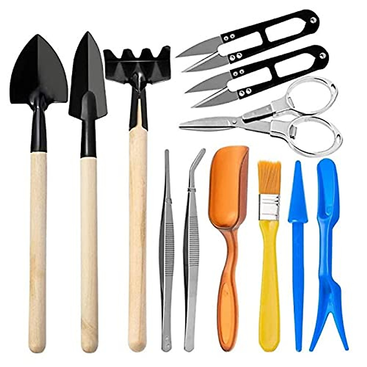 Snow Shovels for Snow Removal - Shovel Trimming Tools Succulent 12-Piece Mini Soils Seedling Scissors Set Gardening Transplanter Brush of Potted Patio & Garden