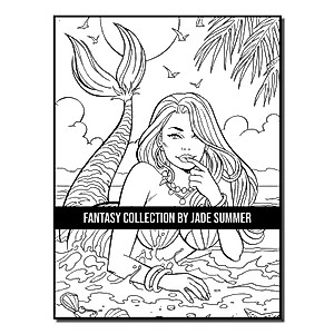 Fantasy Collection: An Adult Coloring Book with 100+ Incredible Coloring Pages of Mermaids, Fairies, Vampires, Dragons, and More!