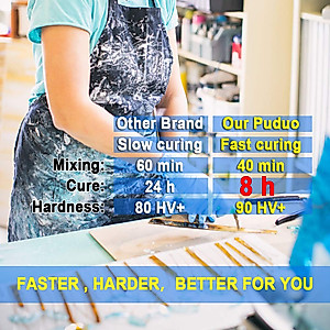 32 OZ Epoxy Resin Clear for Resin Molds, Resin Epoxy Starter Kit, 2 Part Resin for for Jewelry- Including Resin and Hardener (Each 16OZ) with 4 pcs Measuring Cups, 3pcs Sticks, 1 Pair Glove…