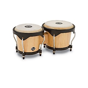 Latin Percussion LP601NY-AW LP City Wood Bongos - Natural 7-inch