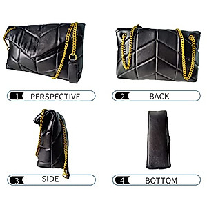 DIPACE Women Small Quilted Crossbody Bags luxury Designer Evening Bag Clutch Purses and Handbags with Prom Wallets (Black Lattices)