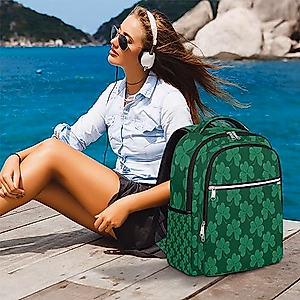 bisibuy St. Patrick's Day Women Travel Laptop Backpack, 16.1 Inches Computer Backpack, Durable Water-Repellent Travel Backpack for Business College Women Men Gift
