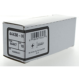 Hillman 44447 8 x 3-Inch White Pan Head Phillips Sheet Metal Screw, Stainless Steel, 10-Pack