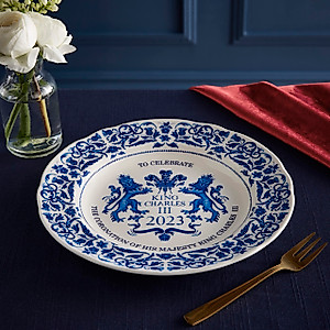 Spode King Charles III Coronation Commemorative Plate Commemorative Memorabilia, Souvenirs, or Gift | Home Decoration | Dishwasher and Microwave Safe | Made in England