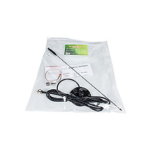 Authentic Genuine Nagoya UT-72 Super Loading Coil 19-Inch Magnetic Mount (Heavy Duty) VHF/UHF (144/430Mhz) Antenna PL-259, Includes Additional SMA Adaptor for BTECH and BaoFeng Handheld Radios