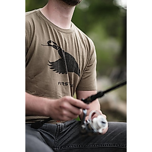 First Lite Men's Aerowool Tech Tee - Durable Merino Wool T-Shirt - Dry Earth (Flyway) - Small