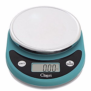 Ozeri Pronto Digital Multifunction Kitchen and Food Scale, Black on Teal