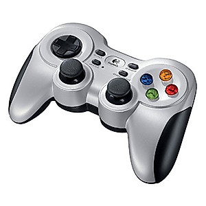 Logitech G F710 Wireless Gamepad, 2.4 GHz Wireless with USB Nano-Receiver, Controller Dual Vibration Feedback, 4 Switch D-Pad, PC - Grey/Black
