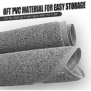 Cat Litter Mat, GOLDCHAMP Premium PVC Feeding Mat with Non-Slip & Waterproof Back Easy to Clean, for Small Size Pet 30 * 40cm 2PCS