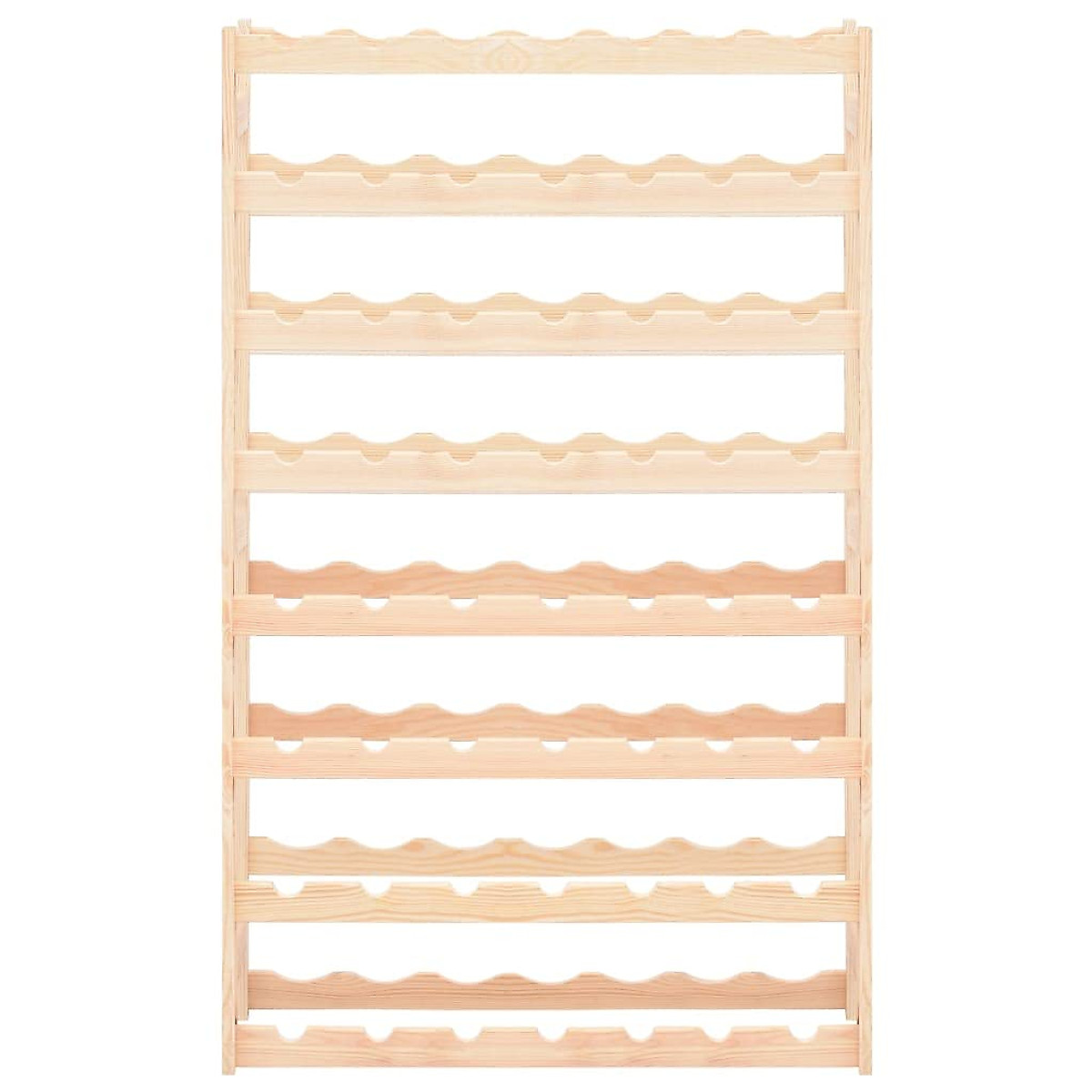 Matalde Freestanding Floor Wine Rack, Wooden Wine Rack Wine Storage Cabinet Shelves, 56 Bottle Wine Rack Countertop Sturdy and Durable for Kitchen Dining Room Storage - 8 Tier Wine Rack