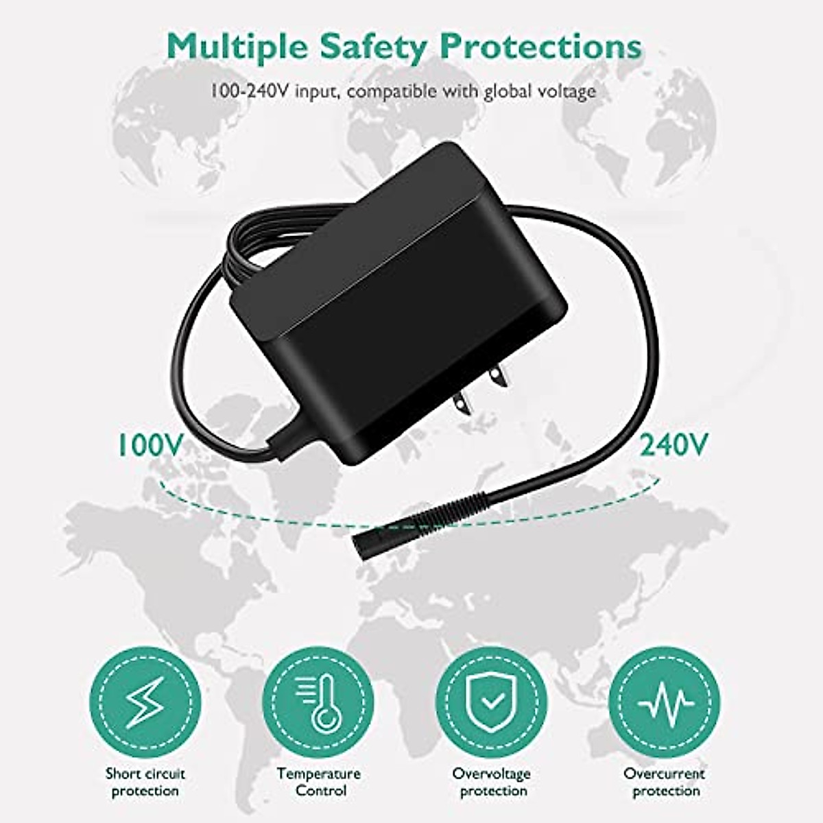 for BaByliss PRO Shaver FXFS2 Charger, Lnauy Adapter Compatible with BaBylissPRO Barberology Cordless Metal Double Foil Shaver FXFS2 Power Supply Cord