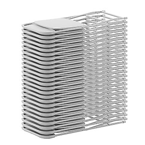 Flash Furniture Hercules Series Plastic Folding Chair - White - 650LB Weight Capacity Comfortable Event Chair - Lightweight Folding Chair