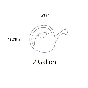 The HC Companies 2 Gallon Plant Watering Can - Large Plastic Garden Water Pot with Dual Spray Options for Indoor Outdoor Plants Flower, Green